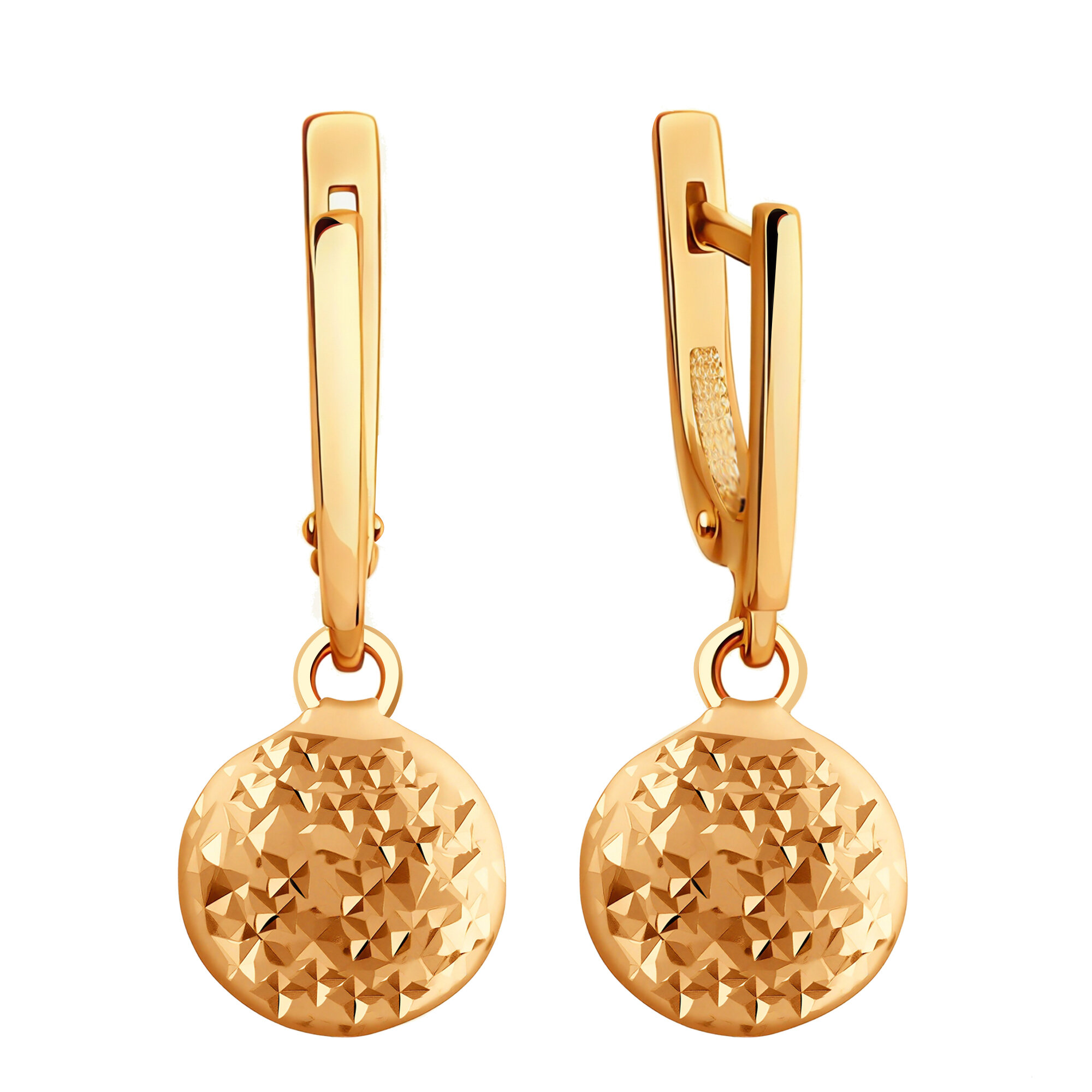 Серьги Diamant online, красное золото, 585 проба