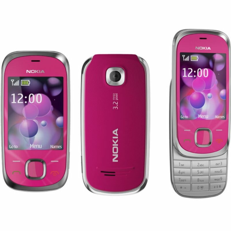 Мобильный телефон Мобильный телефон Nokia 7320 (поддержка русского языка + русская клавиатура), розовый