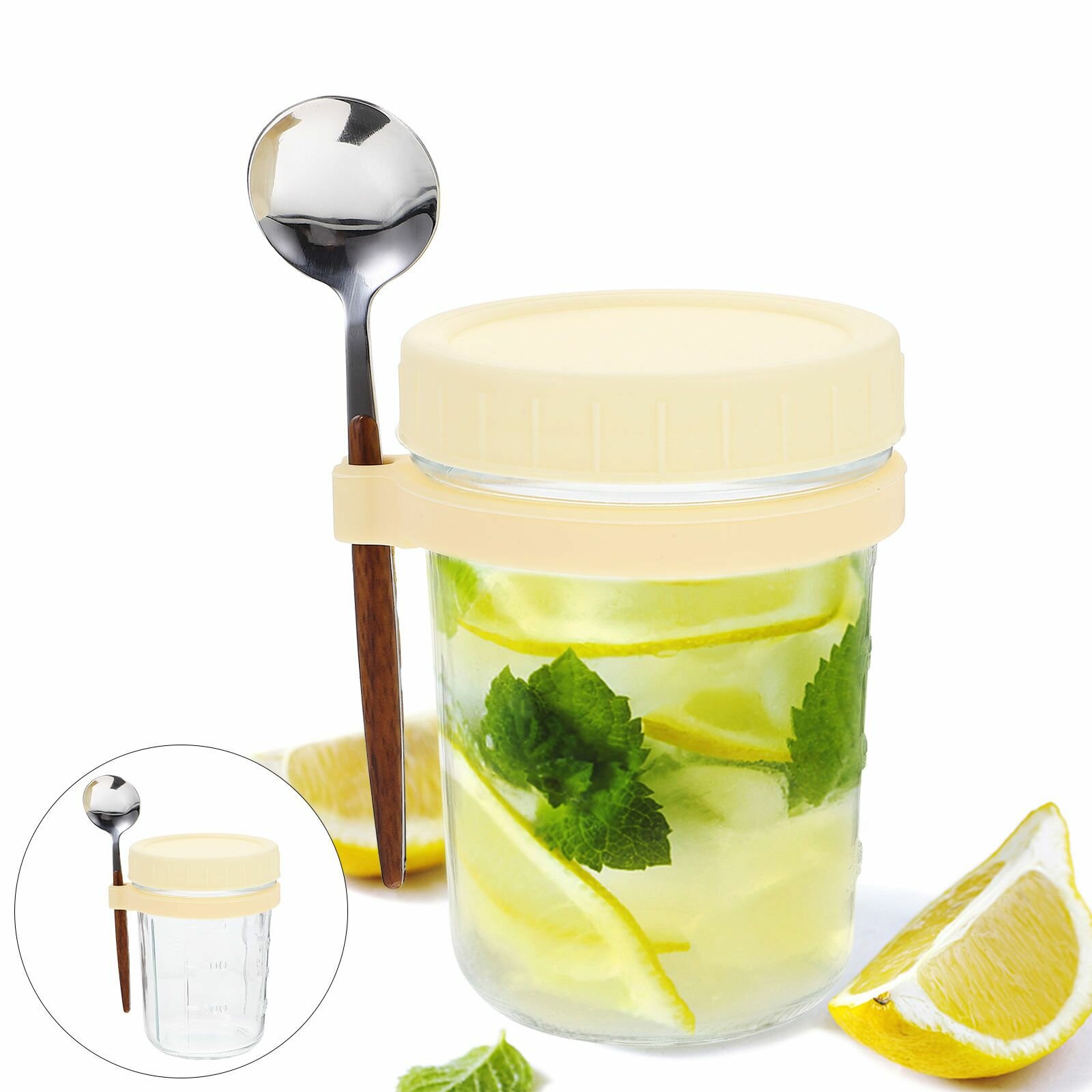 Набор Кубков Для Овсянки С Крышкой И Ложкой 1 Шт 9x12cm