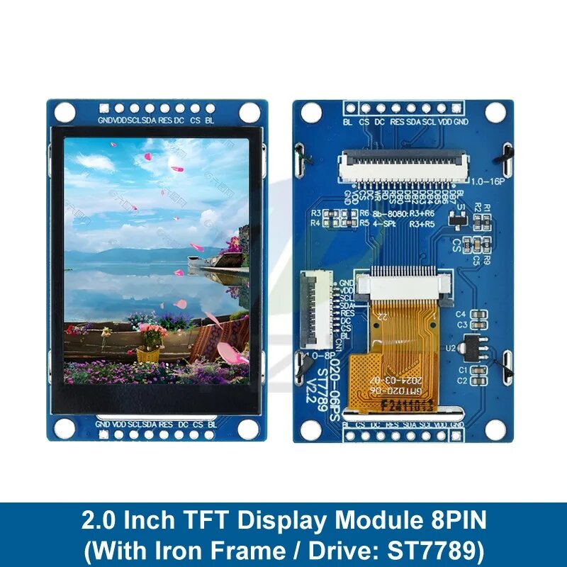 ЖК-дисплей GREATZT 2 дюйма ST7789V 320x240 2.0 TFT Iron Frame