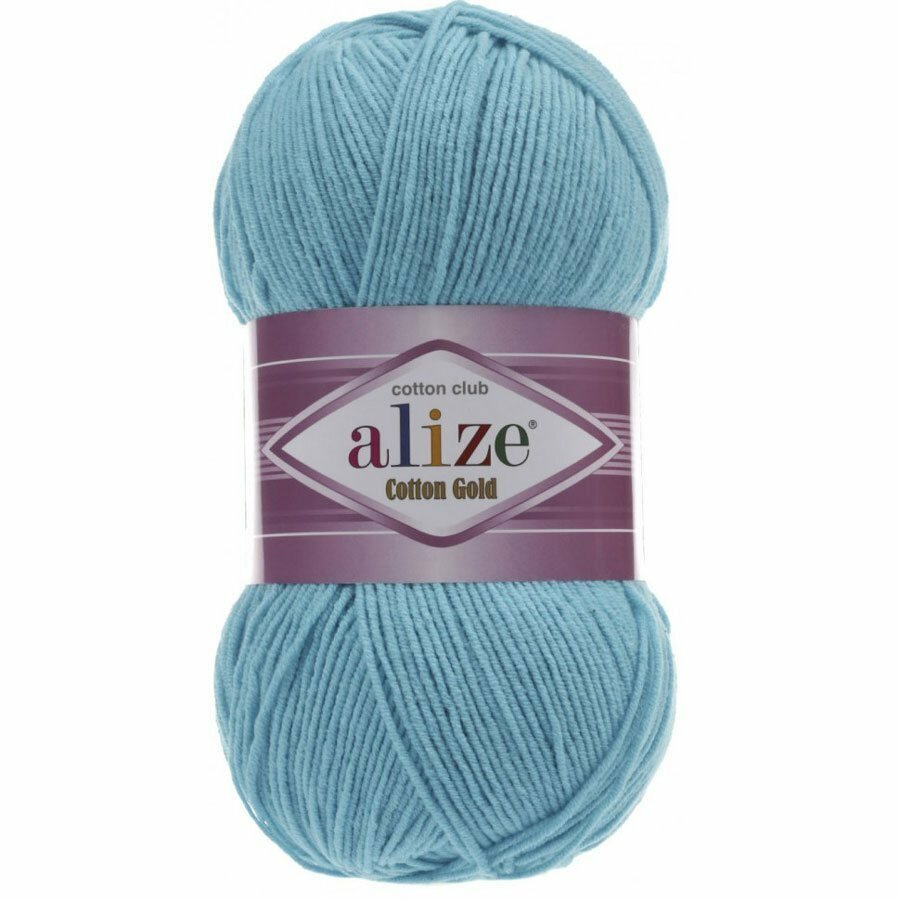 Пряжа Alize COTTON GOLD 287 св. бирюза (5 мотков)