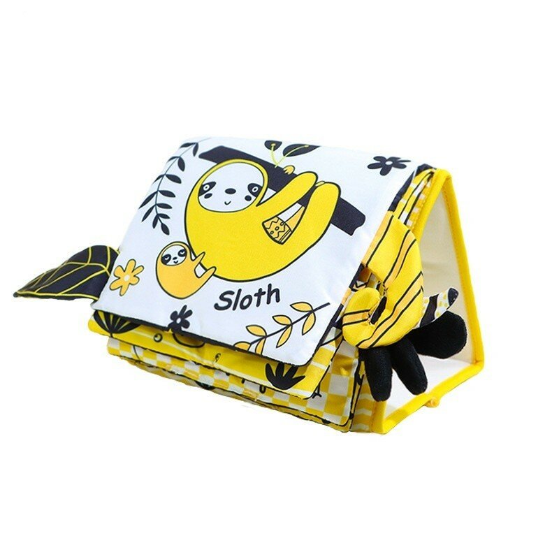 Aipinqi детская развивающая игрушка из ткани календарь с животными для общения родителей с ребенком, желтая