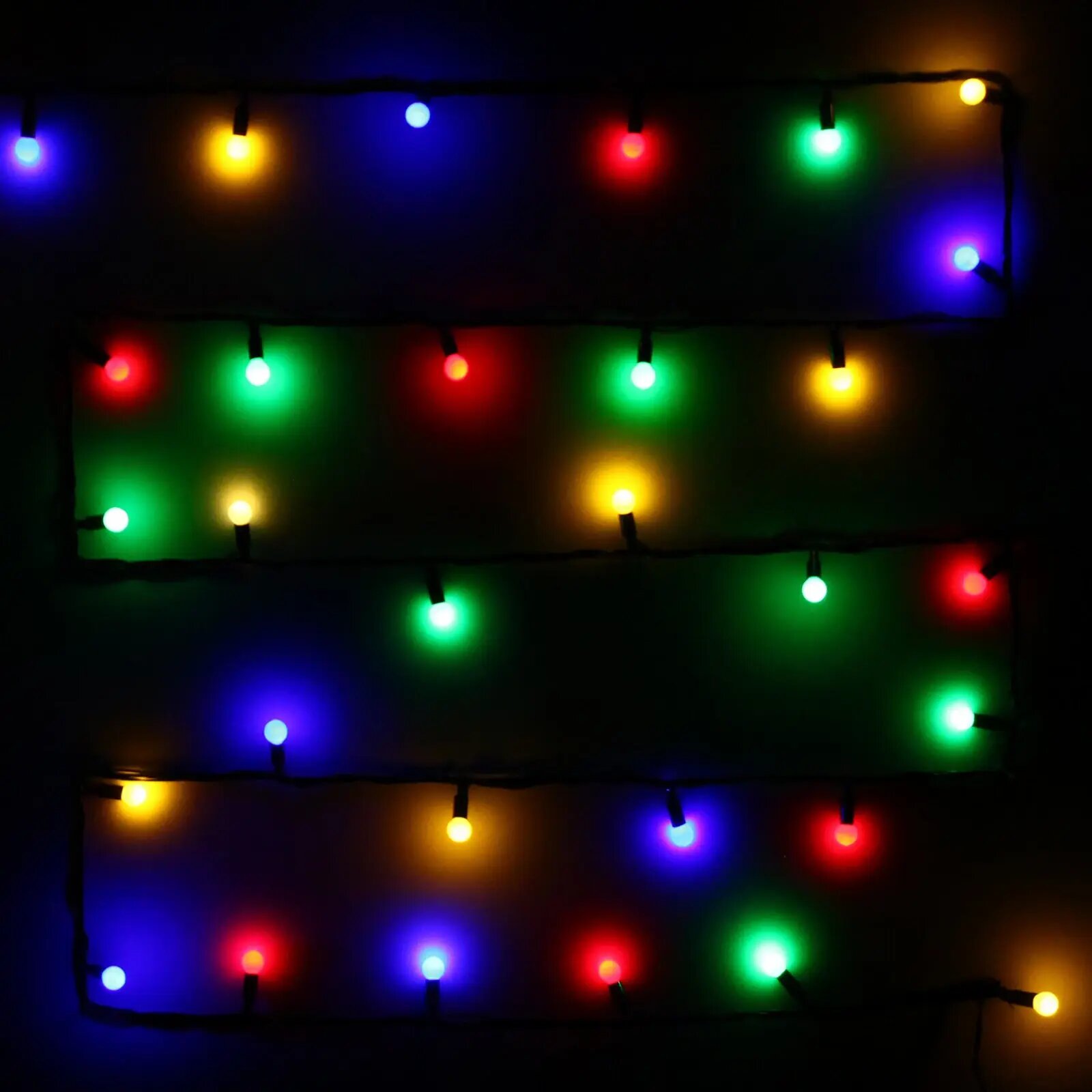 Гирлянда для дома 5м 50 LED с насадками цветные шары 1 см, 8 реж, IP-20 Мультицвет (возм. соединения)