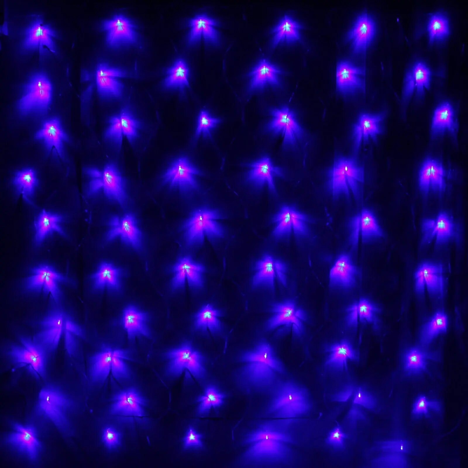 Гирлянда для улицы сетка ш2,0* в1,5 м 192 ламп LED, прозр. пров,8 реж, IP-54, Синий (возможность соединения)