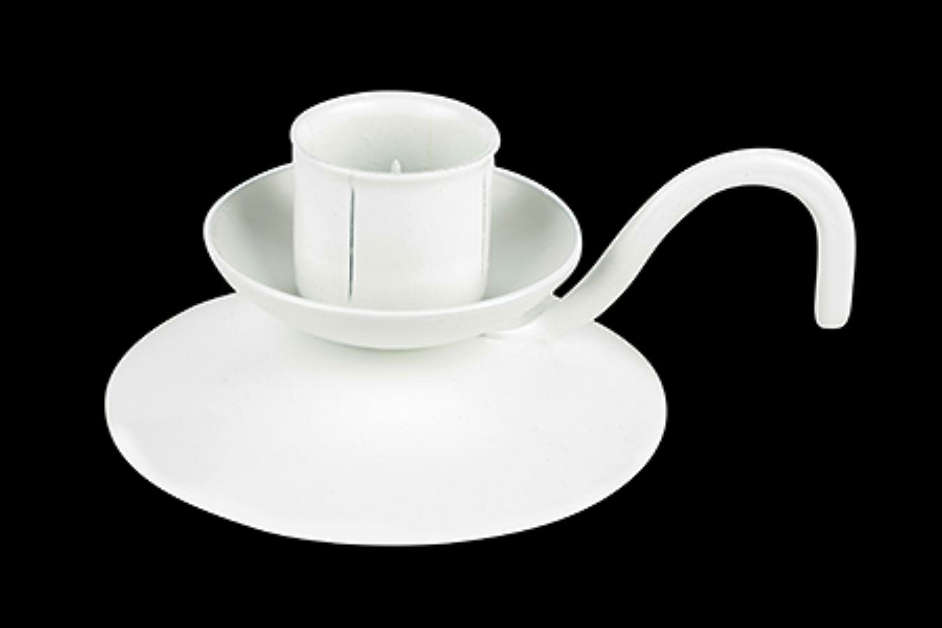 Подсвечник ретро белый (10x10x4 см.), 1 шт.