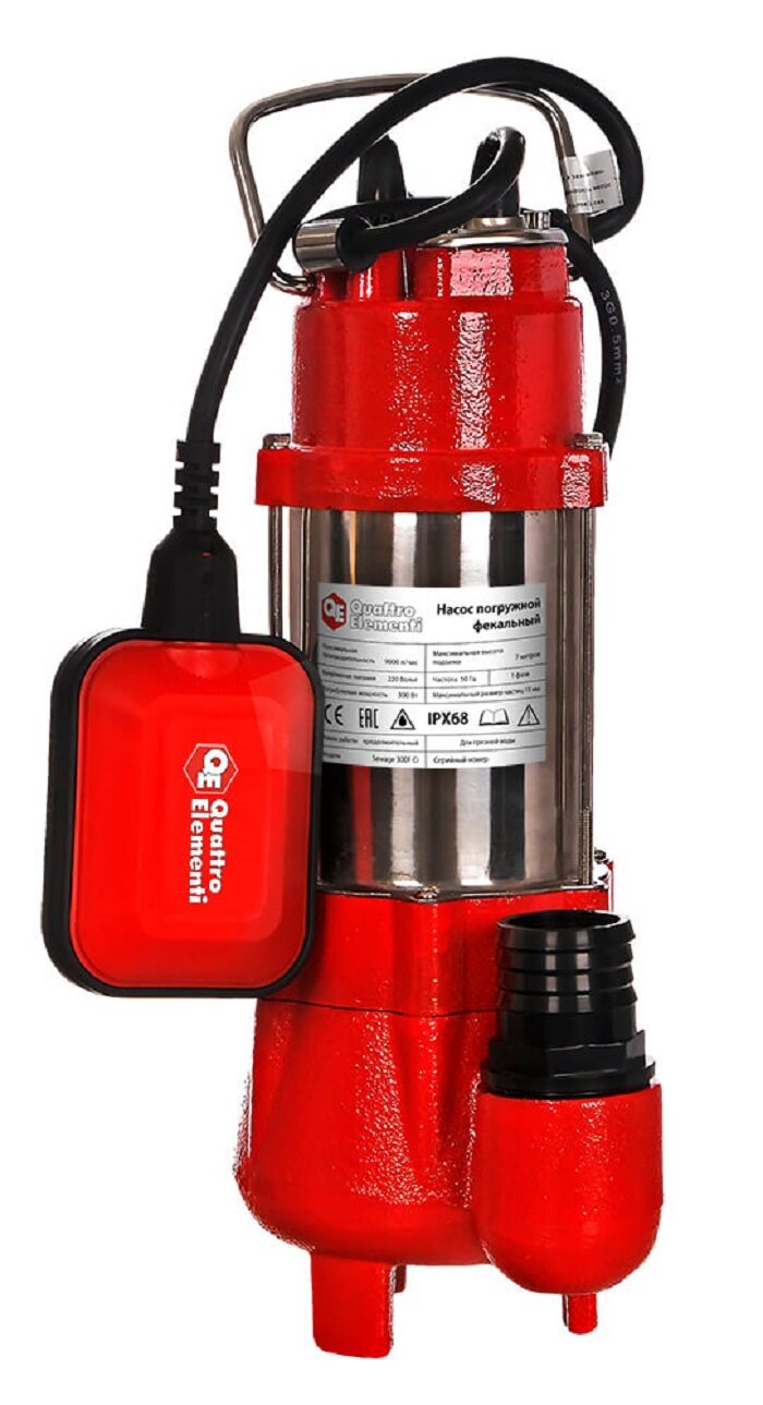 Насос фекальный QUATTRO ELEMENTI Sewage 300F Ci