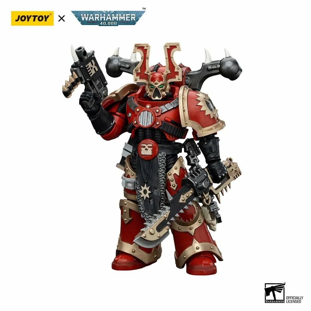 Подвижная фигурка Warhammer 40000 JOYTOY 1/18 World Eaters Khorne Berzerker 1 Подарочные модели