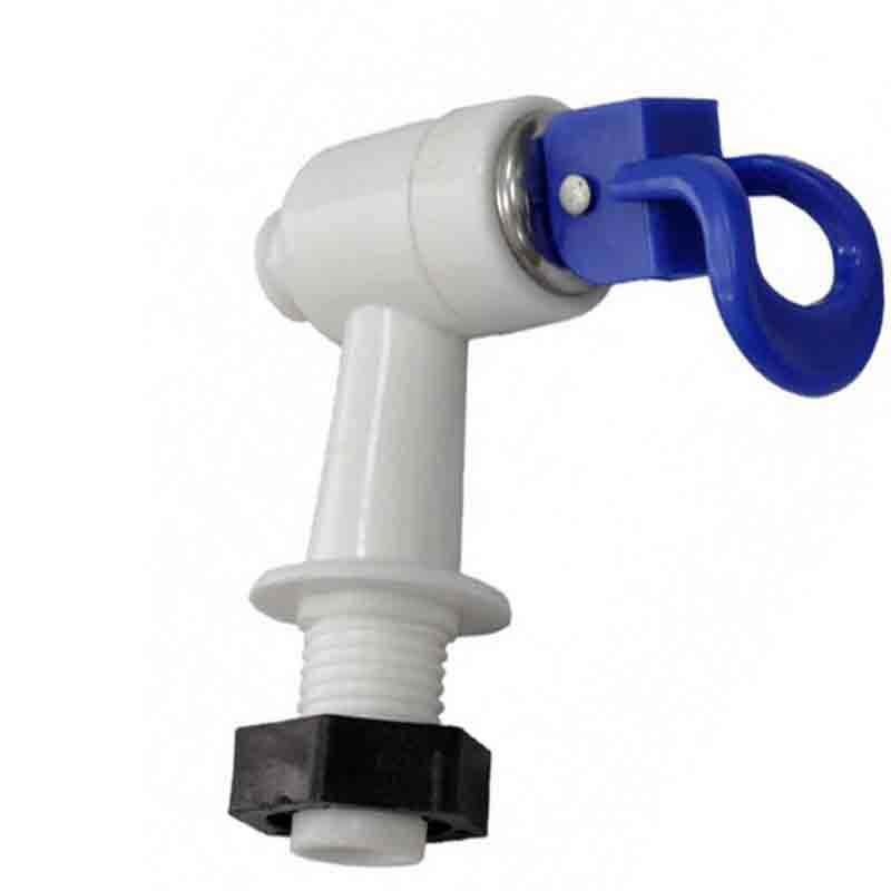 Кран куллера для холодной воды, синий, наружняя резьба, гайка в комплекте.