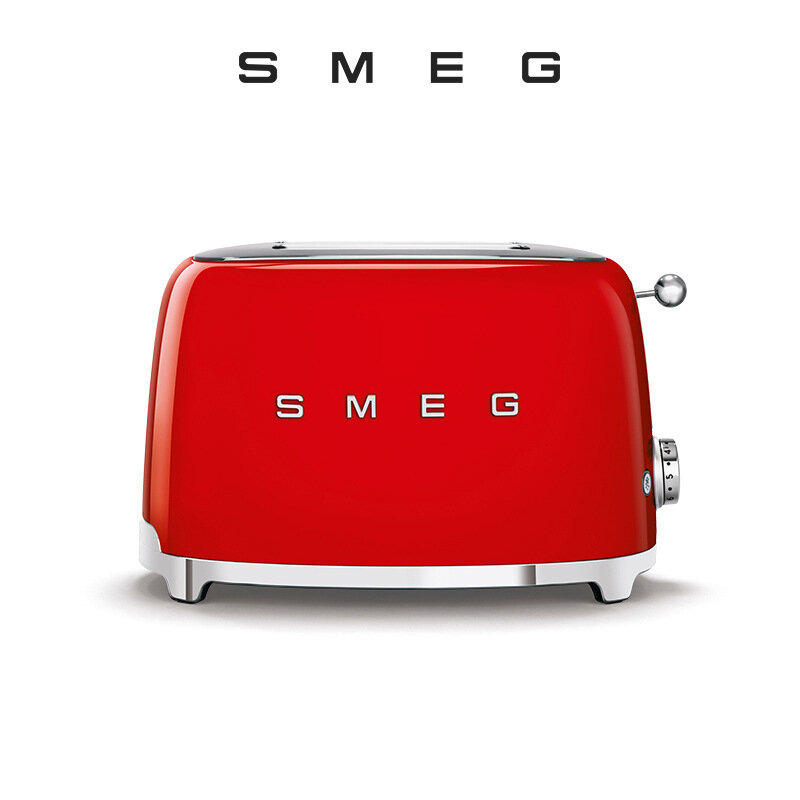 Тостер SMEG TSF01, ретро-дизайн, мощность 950Вт, красный