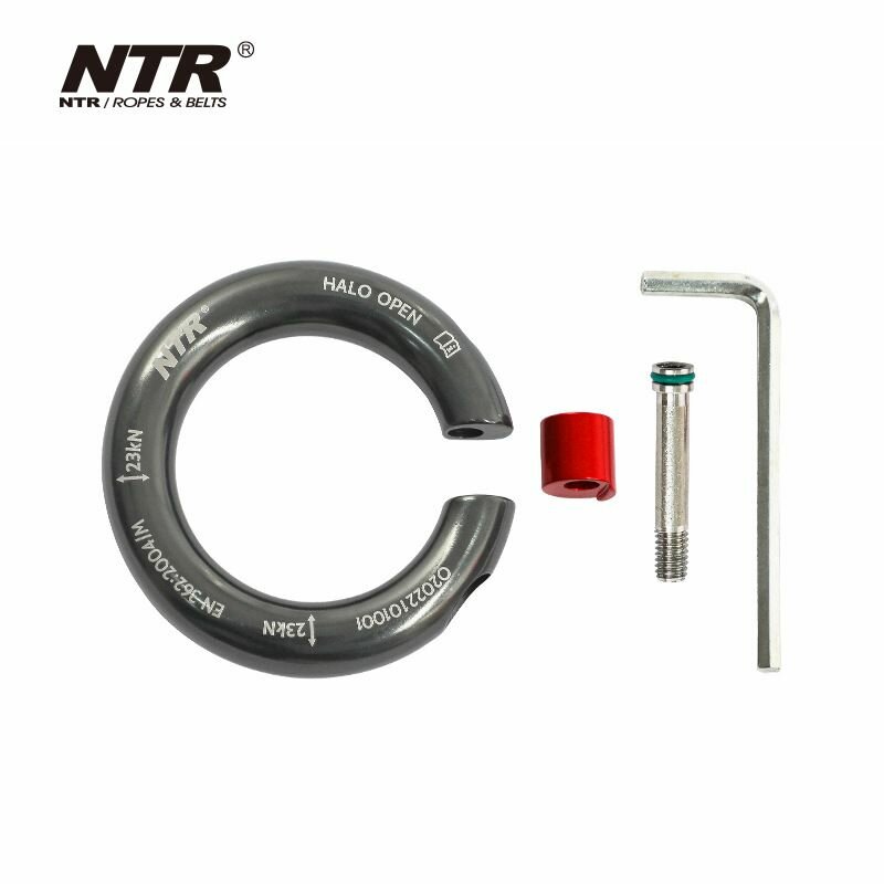 Кольцо разьемное для альпинизма, арбористики, соединительное кольцо 23kN для снаряжения и работ на высоте