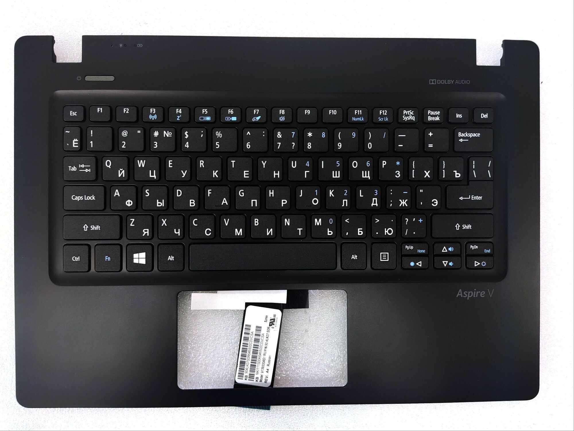6B. VBXN1.022 Топ-кейс клавиатура Acer V3-372 Acer TMP238-M