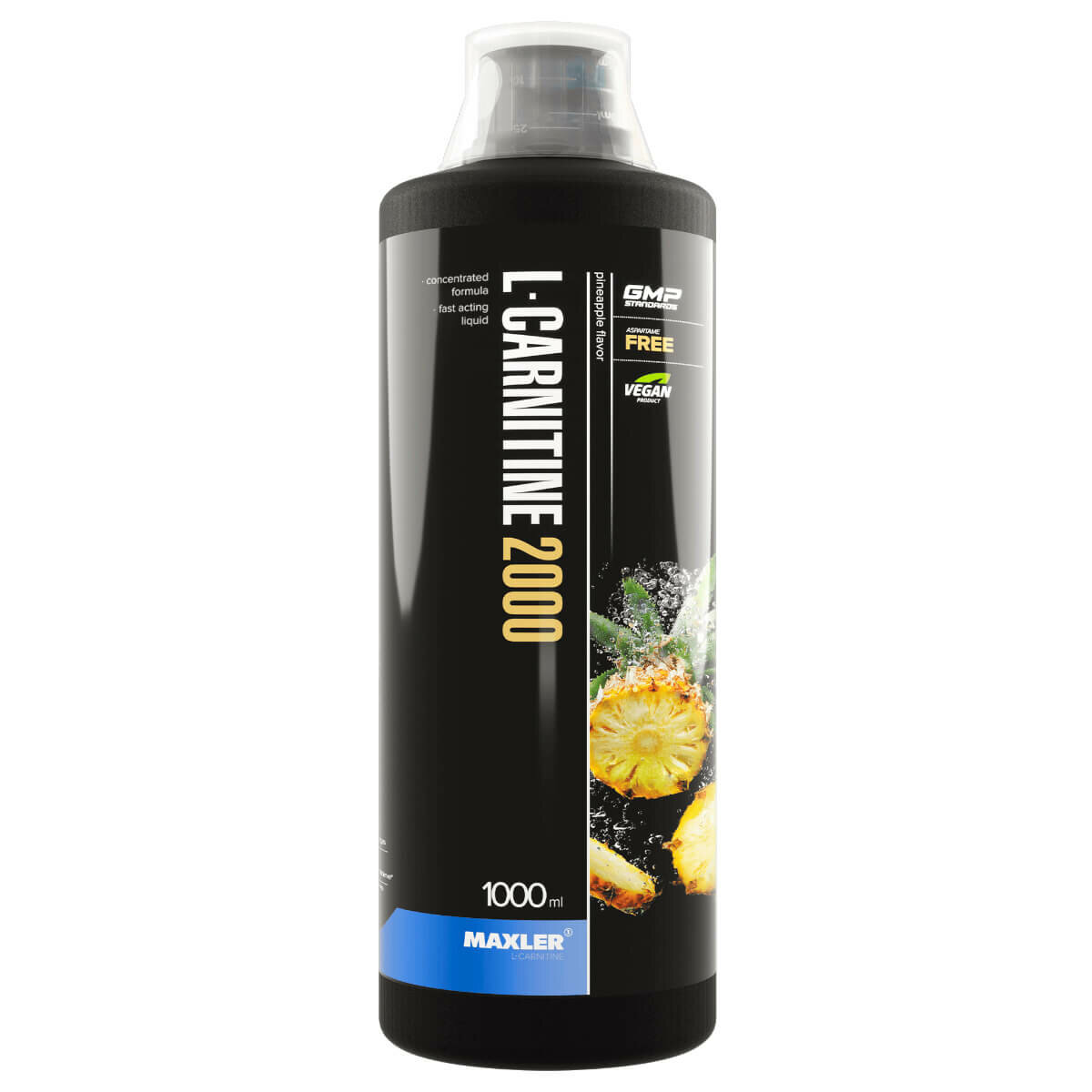L-карнитин (L-Carnitine) 2000, вкус Ананас, 1000 мл, MAXLER