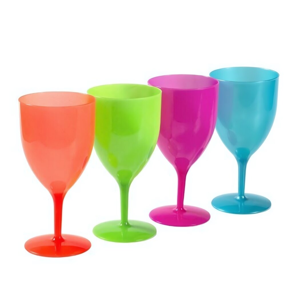 Бокал пластиковый «Салют» 400 мл, для праздников, легкий, микс цветов, 1 шт.