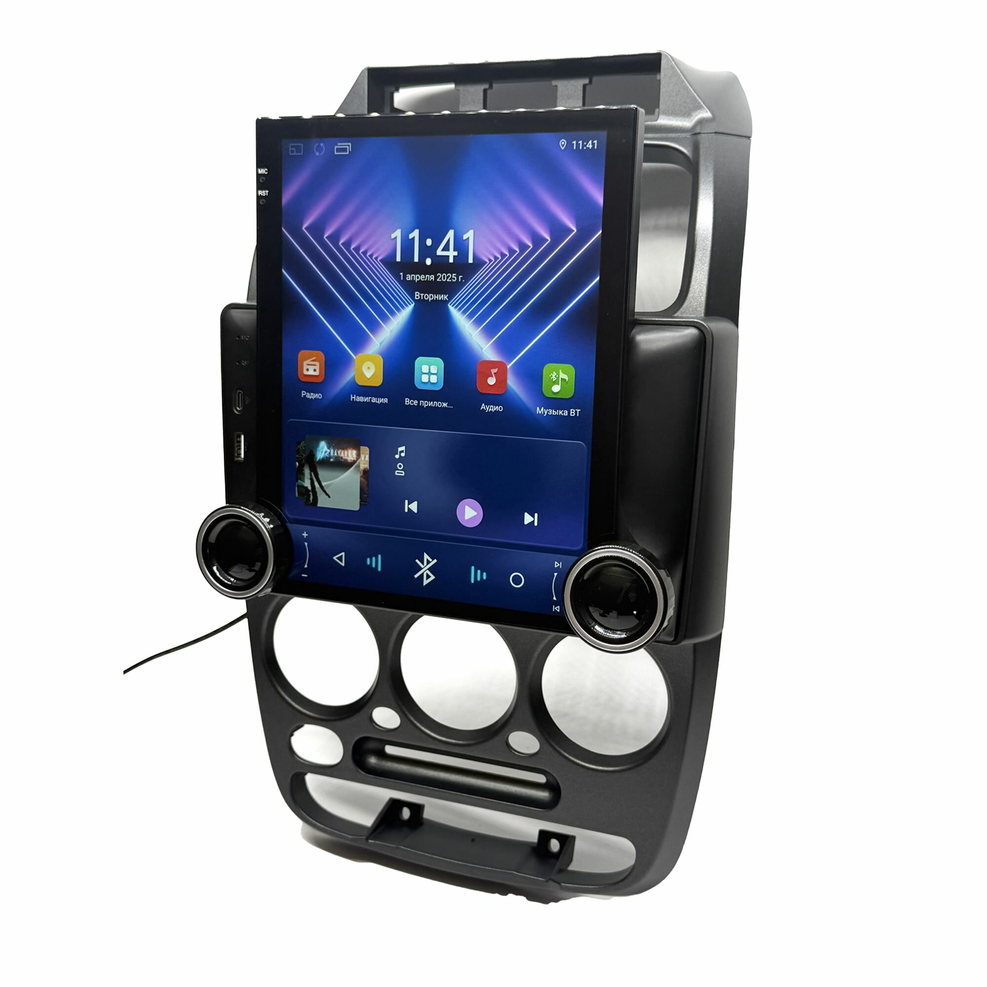 Большая магнитола Tesla Drive One 4/64 с крутилками Hyundai Accent LC 2000-2012