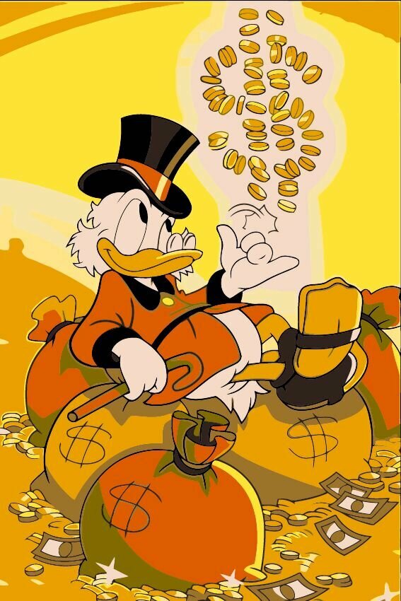 Детская картина по номерам МТ351 "Скрудж МакДак" 20x30