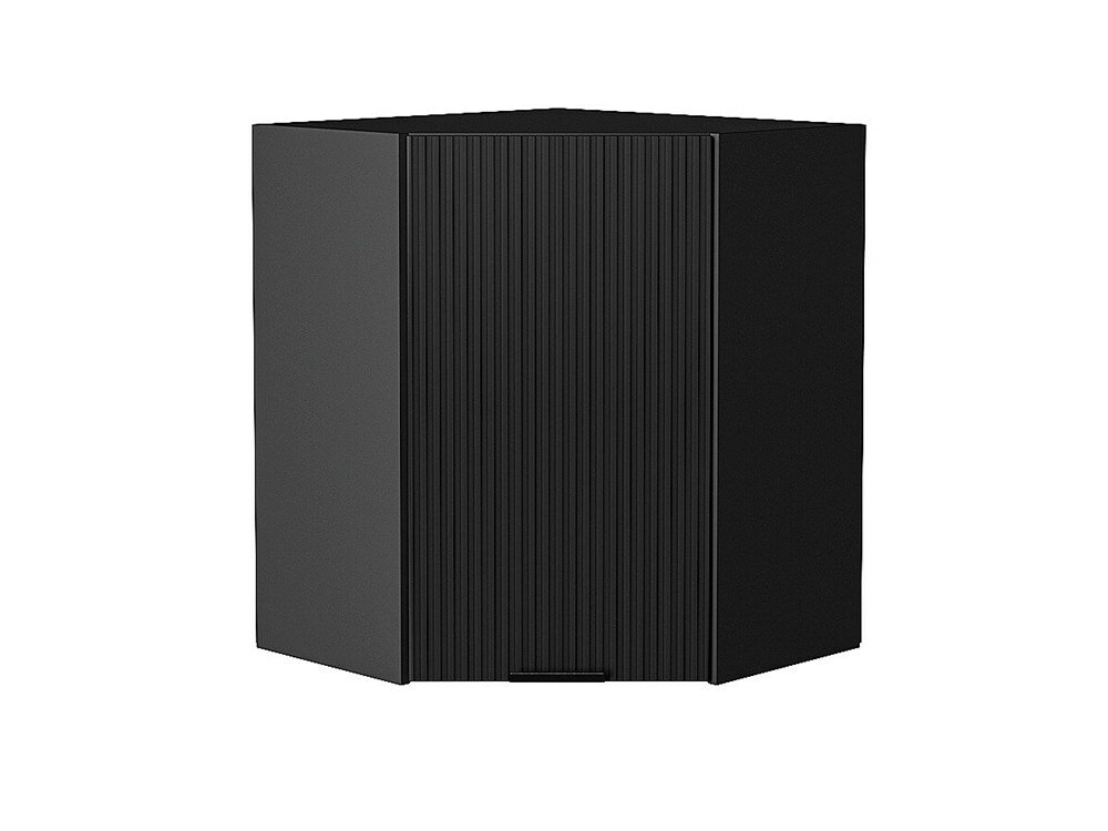 VVT Шкаф верхний угловой Евро Лайн Graphite, Антрацит, 720 В*Ш*Г 716*600*600, фасад МДФ Антрацит, корпус Graphite Антрацит