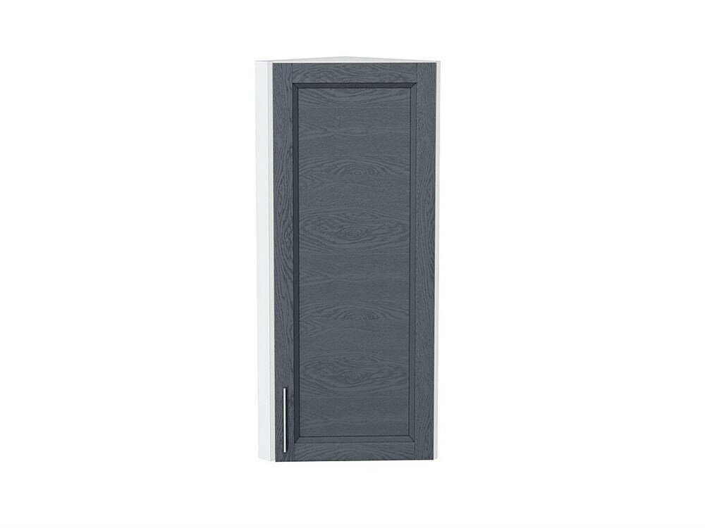 VVT Шкаф верхний торцевой Сканди Белый, Graphite Softwood, 920 В*Ш*Г 920*300*306, фасад МДФ Graphite Softwood, корпус Белый Graphite Softwood