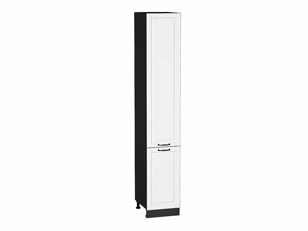 VVT Шкаф пенал с 2-мя дверцами Дублин Graphite, Special White, 2340, 400 В*Ш*Г 2336*400*574, фасад МДФ Special White, корпус Graphite Special White