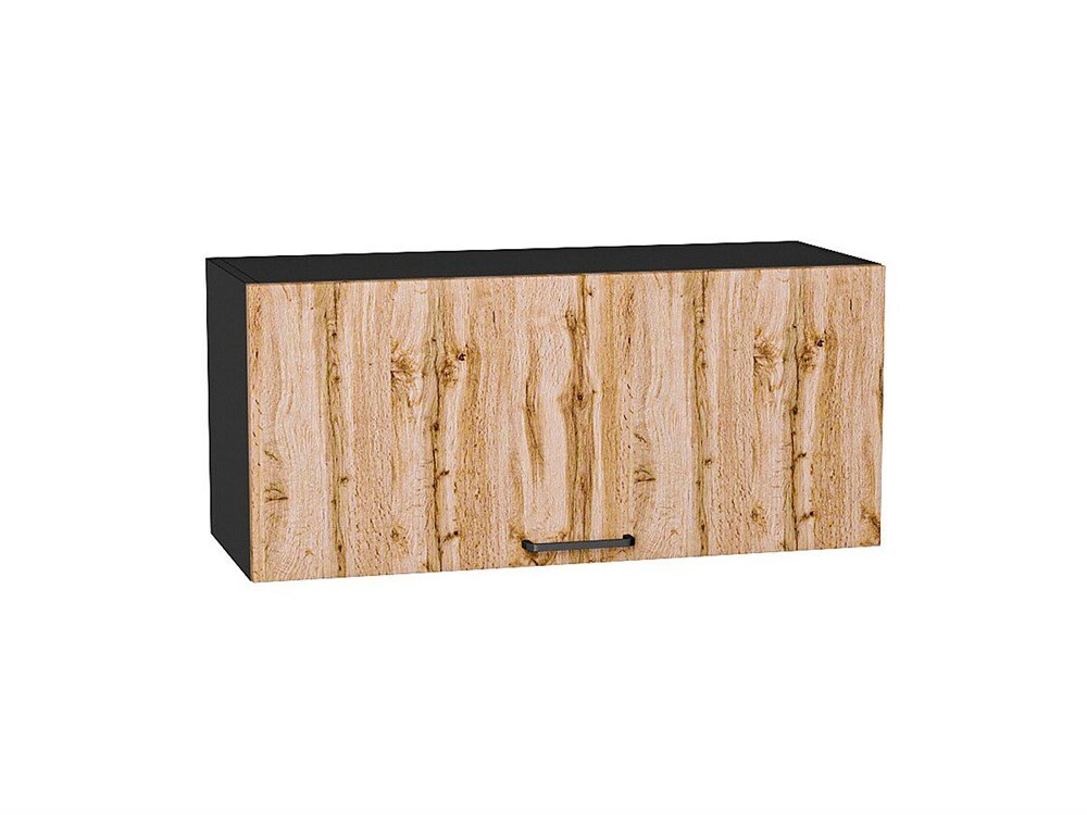 VVT Шкаф верхний горизонтальный Флэт Graphite, Wotan Oak 2S, 360, 800 В*Ш*Г 358*800*318, фасад ЛДСП Wotan Oak 2S, корпус Graphite Wotan Oak 2S