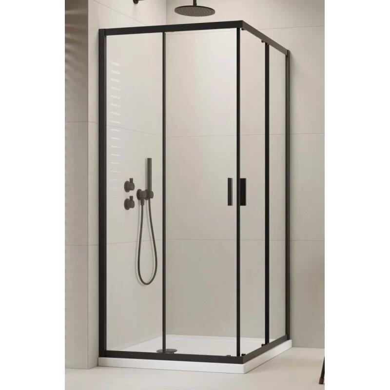 Душевой уголок Radaway Alienta Black C 90×90 10239090-54-01 профиль черный матовый, стекло прозрачное
