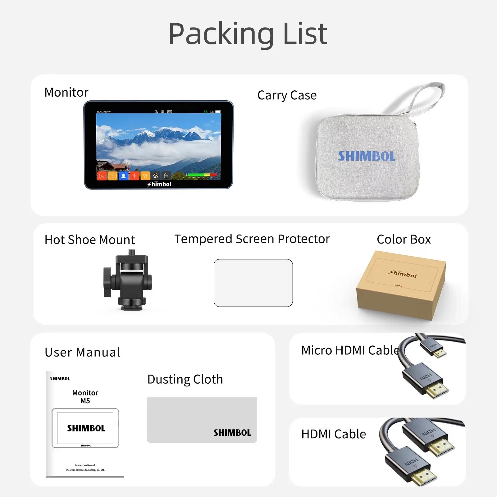 Shimbol M5 5,5-дюймовый полевой монитор для камеры