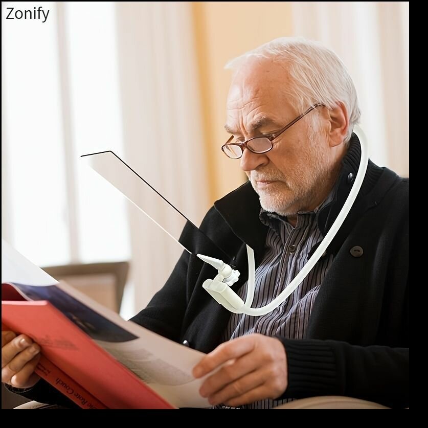 Пятикратная лупа без подзарядки подходит для большой цельной книжной лупы размером 4,7 дюйма x 7,1 дюйма и подходит для ношения на шее. Лупы для чтения, шитья, кросс - шва, проверки