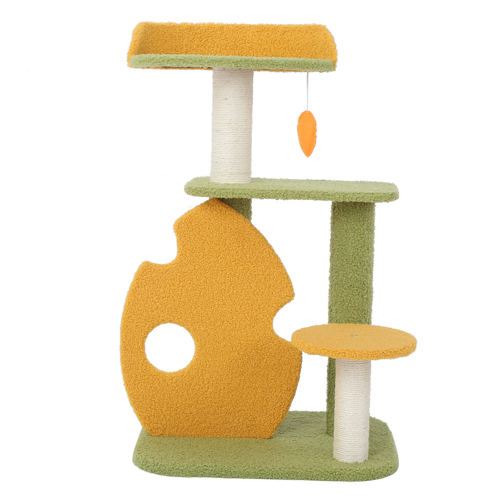 Многофункциональная кошачья альпинистская конструкция «Тропический лес», устойчивый кошачий туалет, кошачье дерево, встроенная полка для кошек в стиле виллы.
