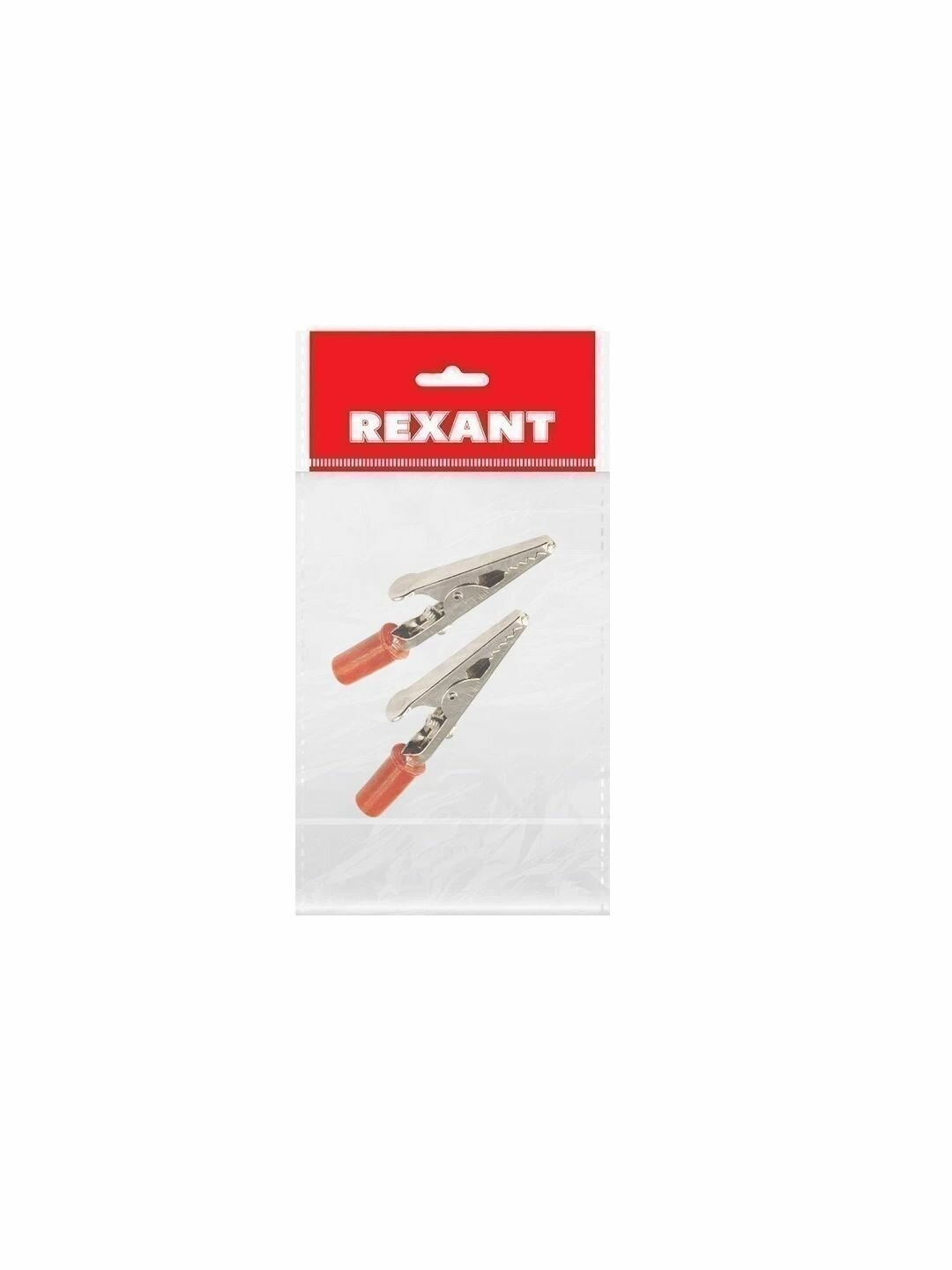 Зажим крокодил , длина 53 мм, ток 15A, 2шт, пакет бопп REXANT 16-0009-9
