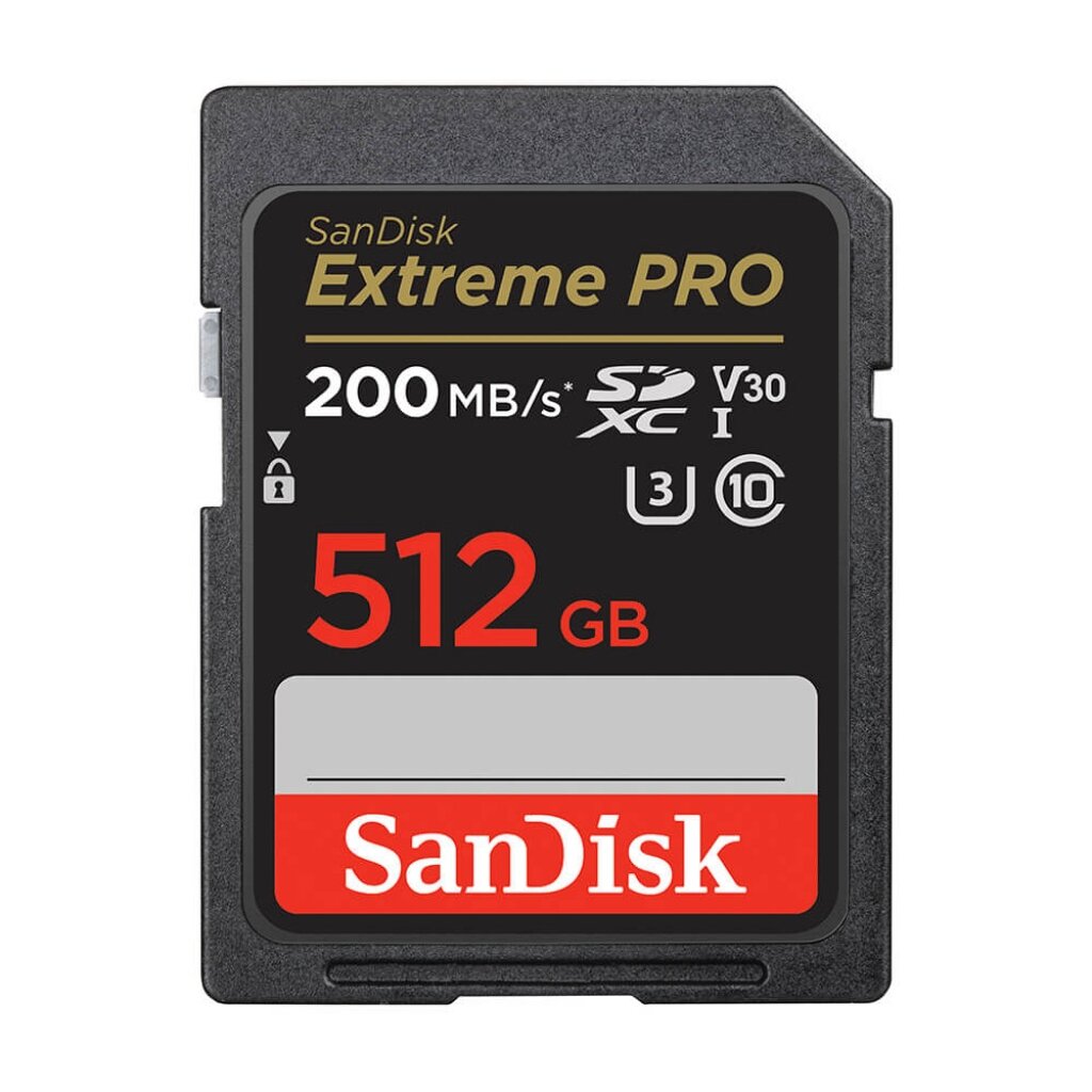 Карта памяти SanDisk 512GB SDXC Extreme PRO UHS-I (200R/140W) (SDSDXXD-512G)