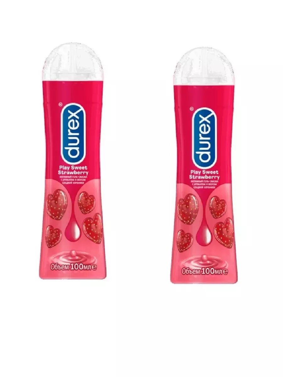Гель-смазка play sweet strawberry 100 мл 2шт