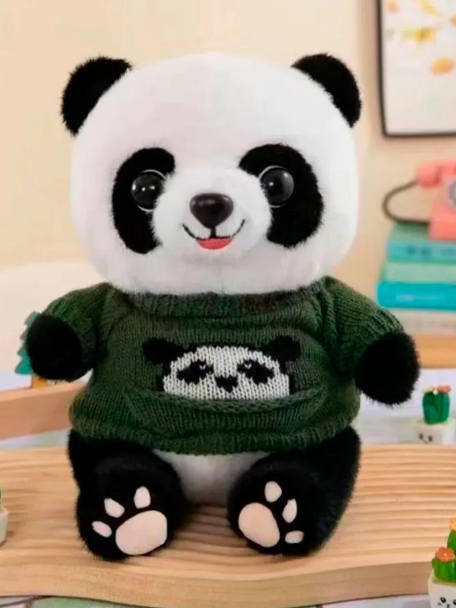 Мягкая игрушка Панда в свитере. 25 СМ