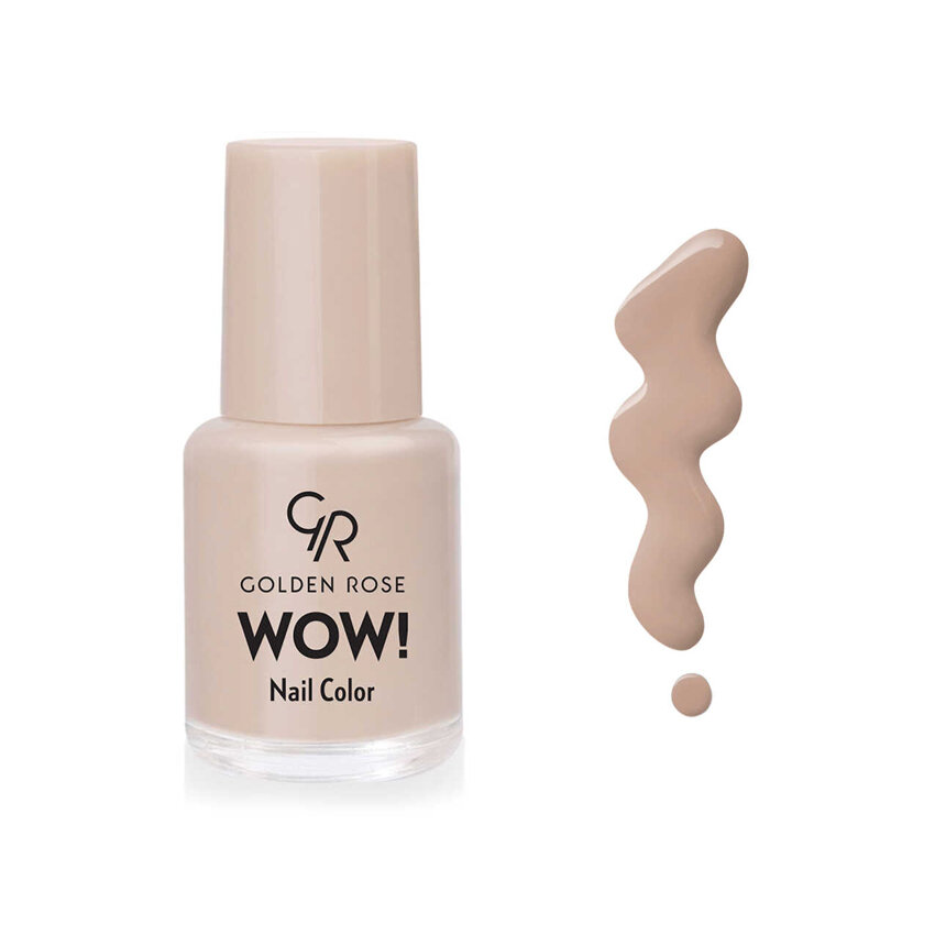 Лак для ногтей Golden Rose "WOW! Nail Color", бежевый, глянцевый, 6 мл