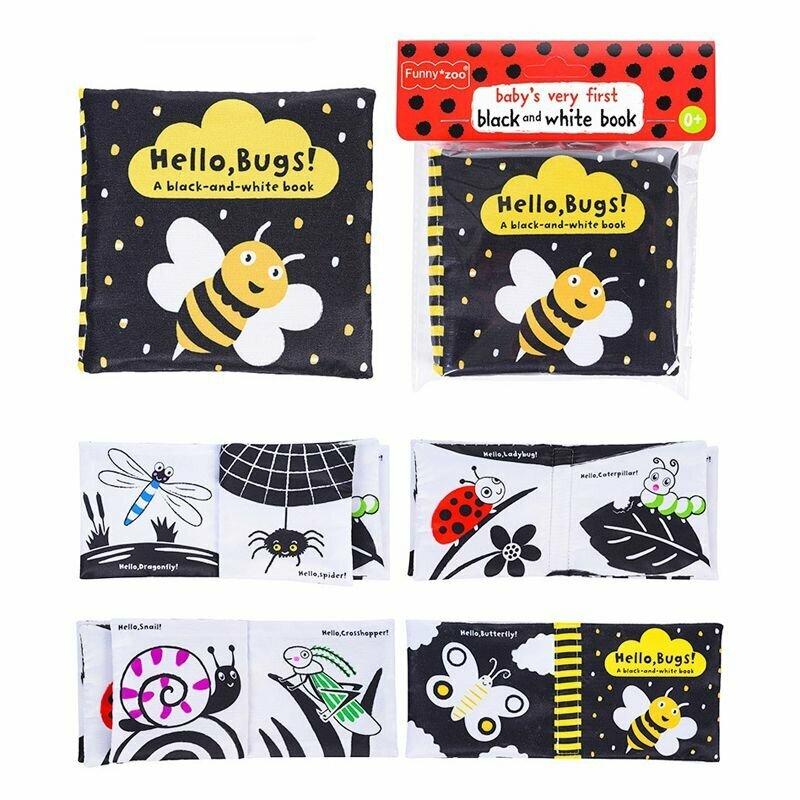 Мягкая тканевая книжка, для новорожденных, для детей 0-36 месяцев, образовательная игрушка