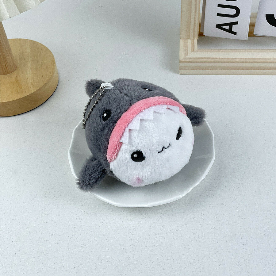 Очаровательный миниатюрный брелок-плюшевая акула, милый декоративный подвес для подарков