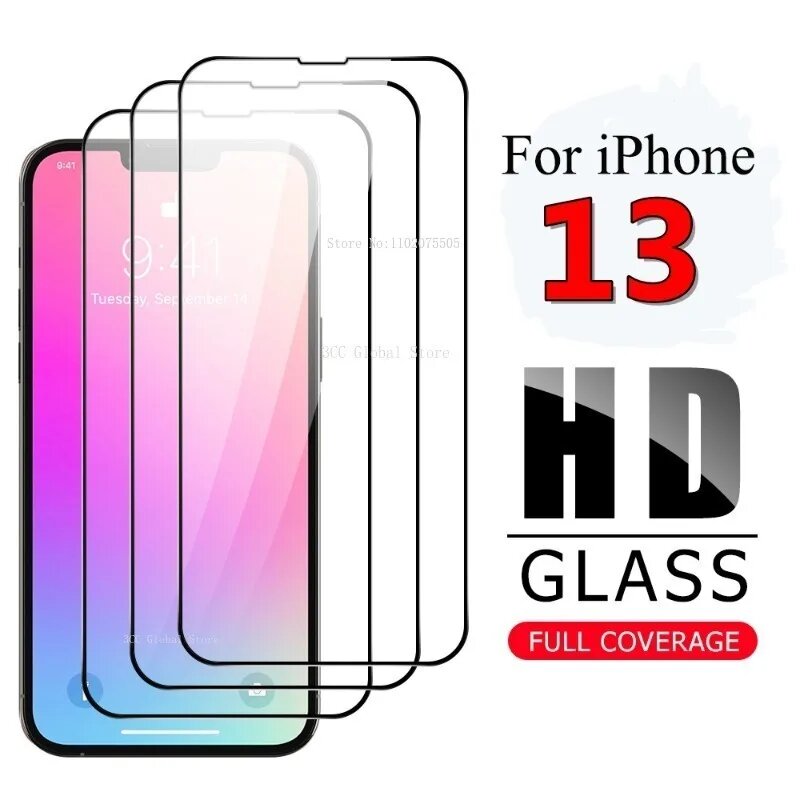 Закаленное стекло для iPhone 13 12 Pro 11 Pro Max XR XS Max 7 8 Plus, защитная пленка For iPhone 12