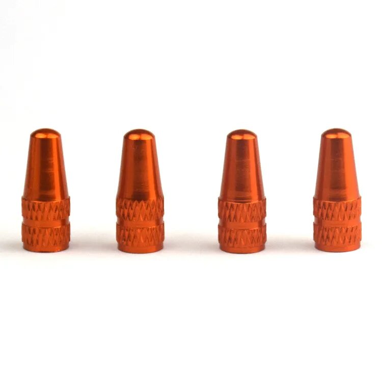 4 шт, пылезащитные колпачки клапанов Presta для велосипеда 4pcs Orange