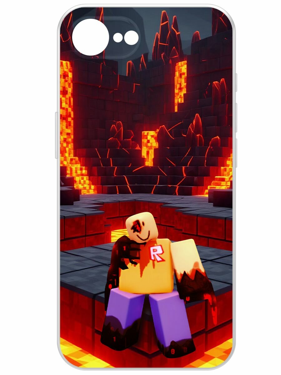 Чехол-накладка Krutoff Clear Case Roblox-Форсакен Джон Доу (Forsaken John Doe) для iPhone 16e