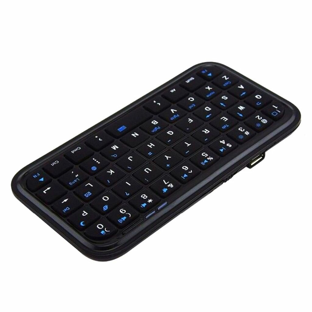 Беспроводная клавиатура, перезаряжаемая, беспроводная, совместимая с Bluetooth, тихая маленькая карманная портативная клавиатура для путешествий