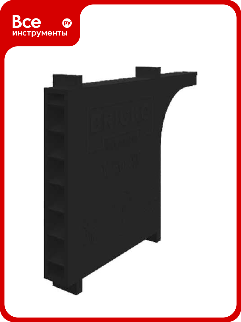 Вентиляционная коробочка Bricko V-Box 90 60x10x90 черная, ПВХ, коробка 60 шт, фасада из лицевого