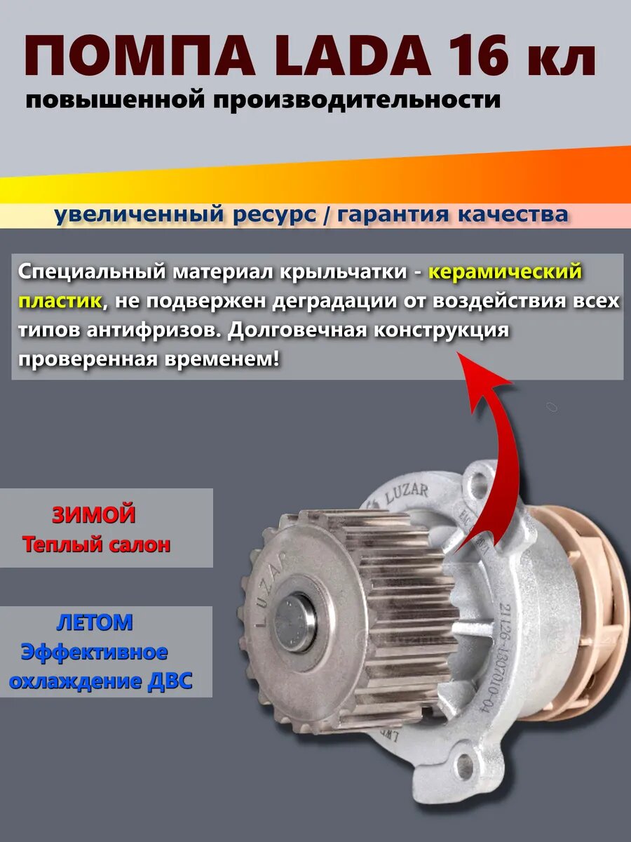 Помпа лада 16 клапанов — фото 1