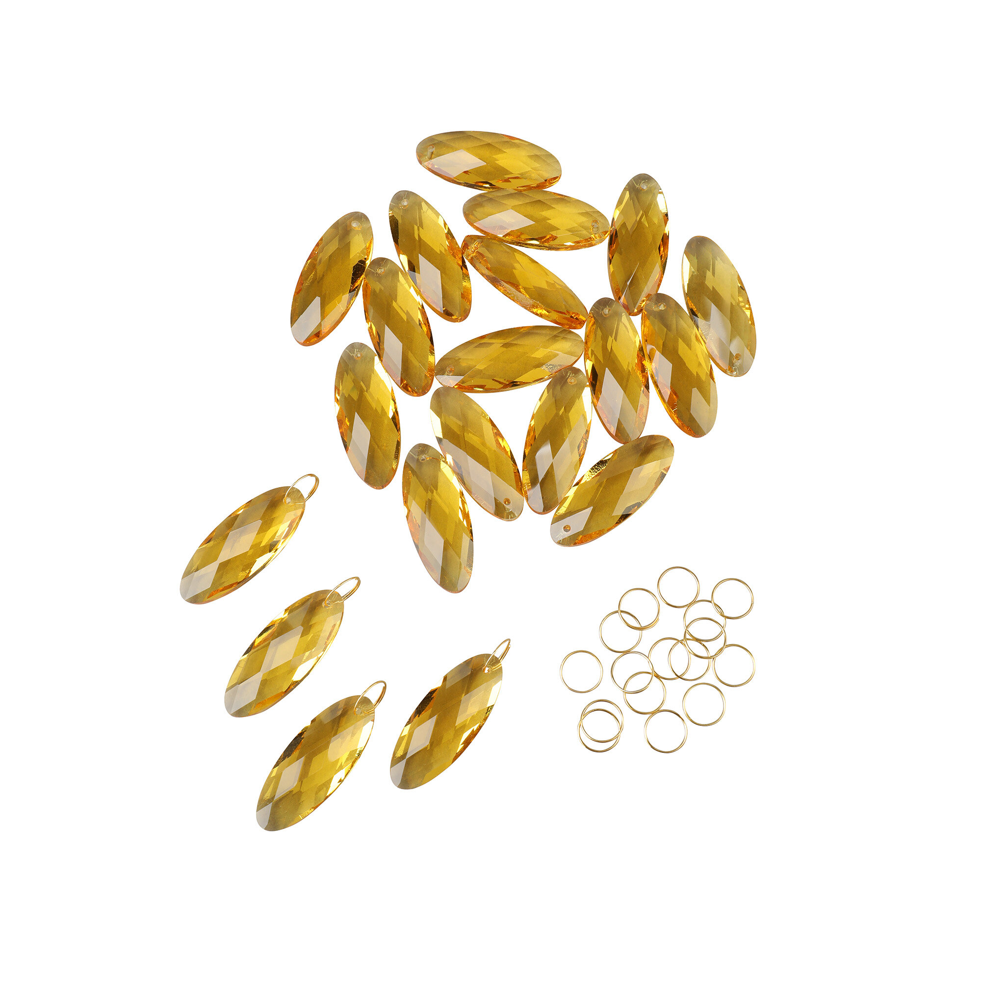 Хрустальная подвеска для люстры 20шт. Vitaluce, желудь, 41x16мм. %Распродажа!%