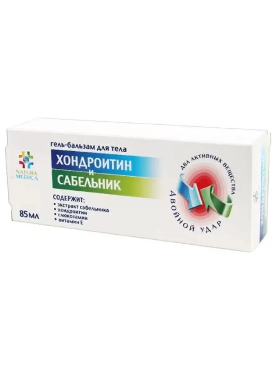 Гель-бальзам Natura Medica "Хондроит/Сабельник", обезболивающий, против воспалений, 85 мл