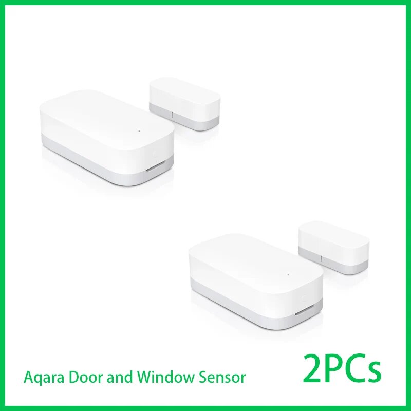 Оригинальный датчик двери/окна Aqara Zigbee с беспроводным подключением, умный мини-датчик двери для безопасности, совместимый с приложением Mi Home для HomeKit APP-2 штуки