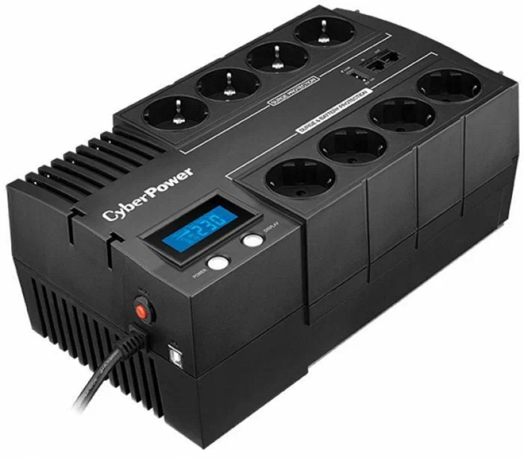 ИБП Источник бесперебойного питания CyberPower BR1200ELCD, 720 Вт, CEE 7 (евророзетка), черный