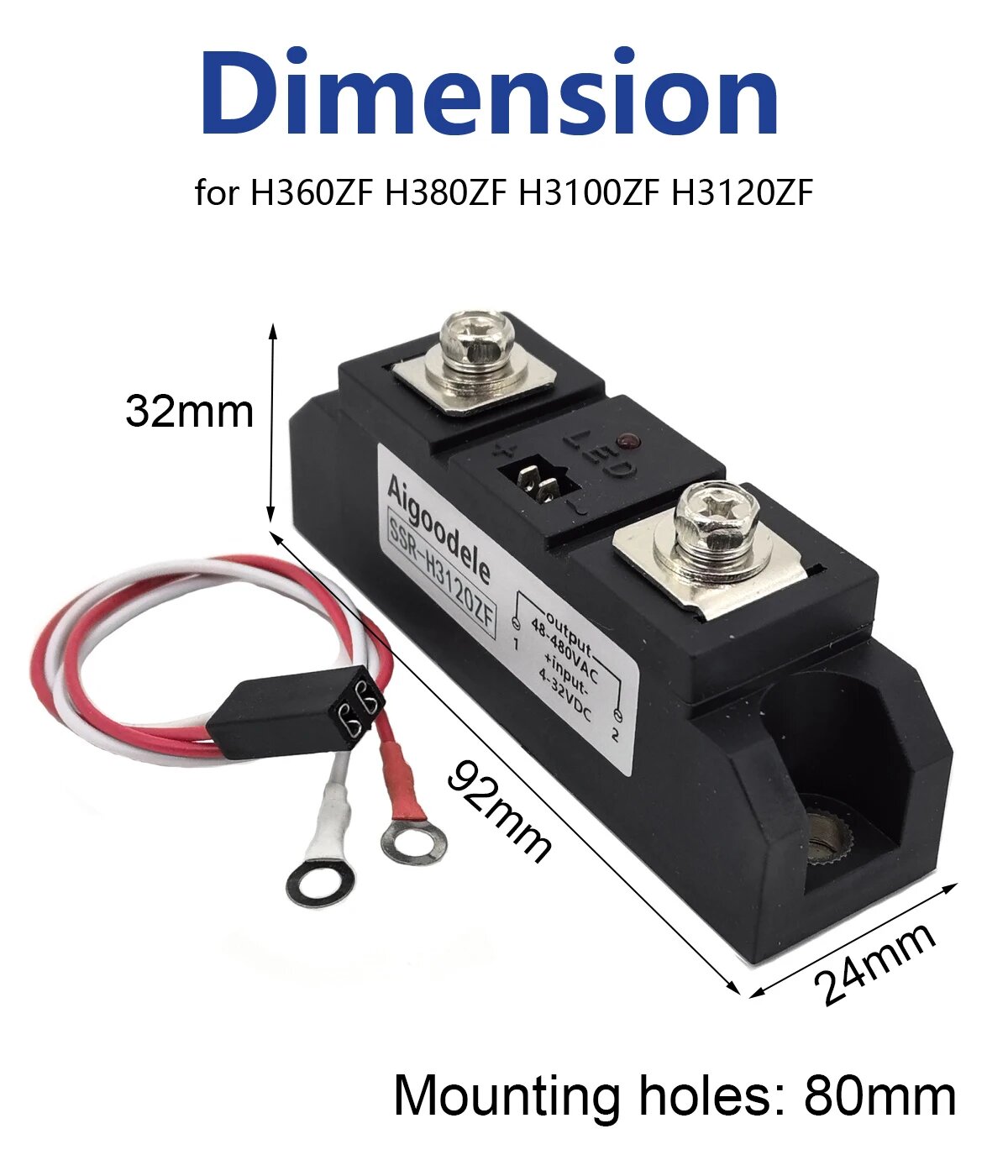 Высокомощное промышленное твердотельное реле ССР 100А постоянного/переменного тока, сверхмощное твердотельное реле Сертификация CE