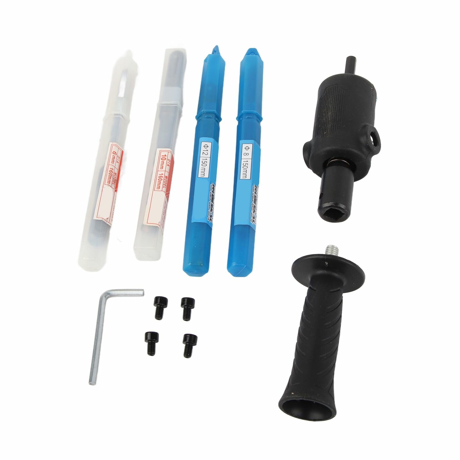 Адаптер для преобразования дрели в перфоратор с битами, винтами и рукояткой