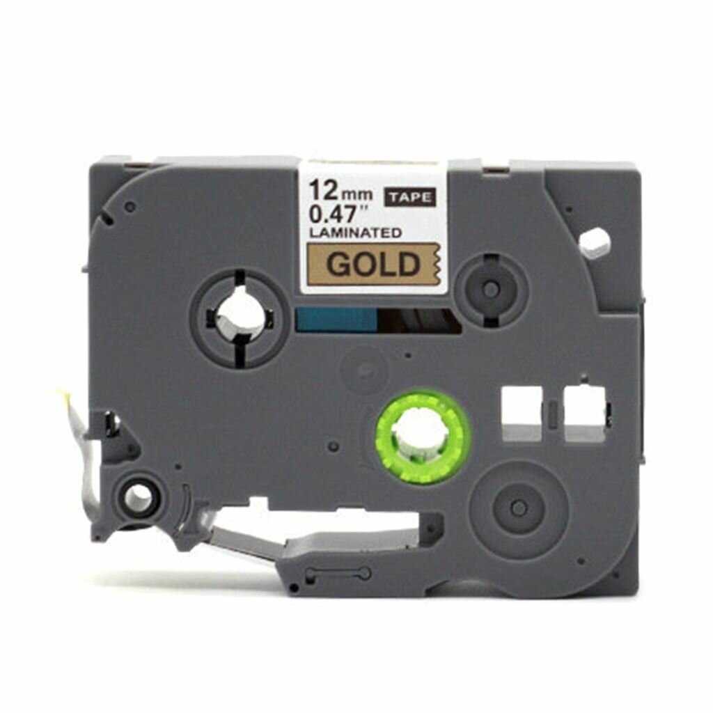 Совместим с лентой для принтера этикеток-черная на золотом фоне 12 мм