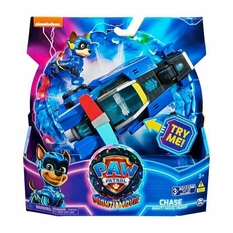 Spin Master Paw Patrol The Mighty Movie Игрушечный автомобиль-база супергероя с фигуркой щенка, различными вариациями, световыми и звуковыми эффектами, Игрушка подходит для детей от 3 лет**