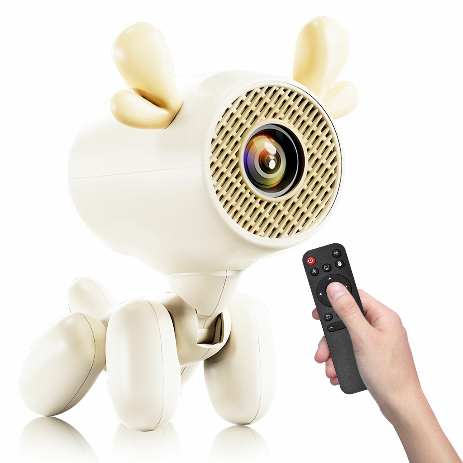 Проектор , 1LCD, HD, 1280*720, Bluetooth, WiFi, автофокус, бежевый