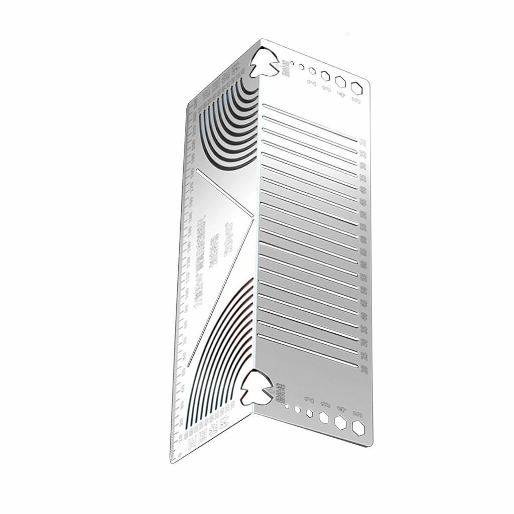 Малка, Квадратная стальная складная линейка для рисования под прямым углом по дуге 90 -маленькая